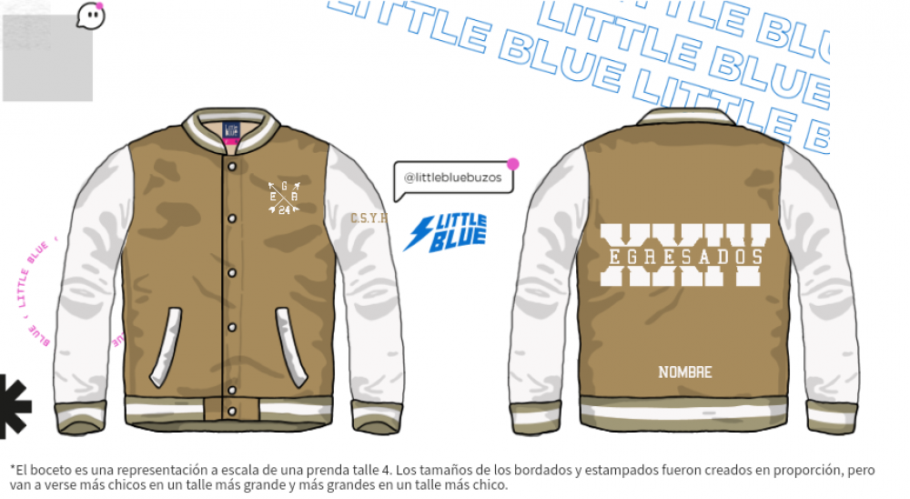 Compartí tu diseño - Camperas y Buzos de Egresados Little Blue